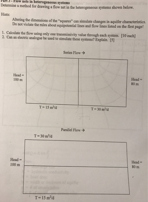 PaPt3- Flow nets in heterogeneous systems us systems | Chegg.com