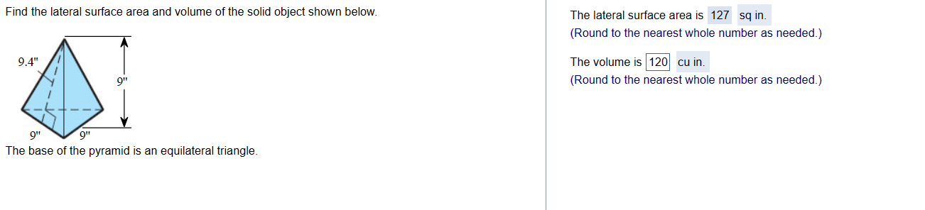 Solved Find the lateral surface area and volume of the solid | Chegg.com