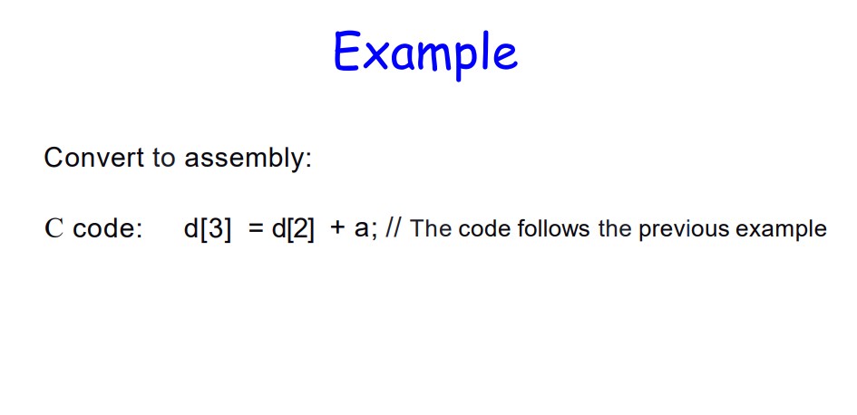 Solved ExampleConvert to ﻿assembly:C ﻿code: | Chegg.com