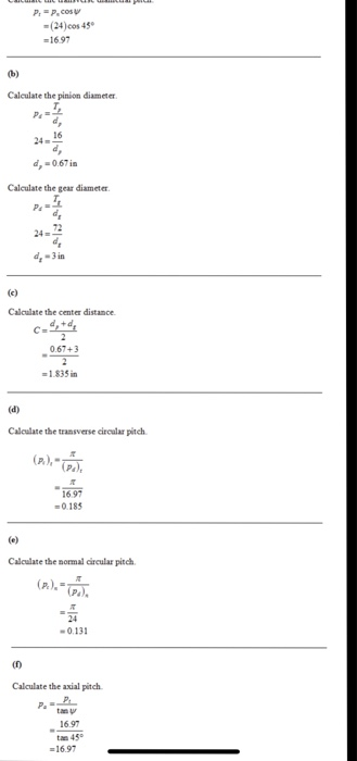 1. A helical gear set has a normal diametral pitch of | Chegg.com