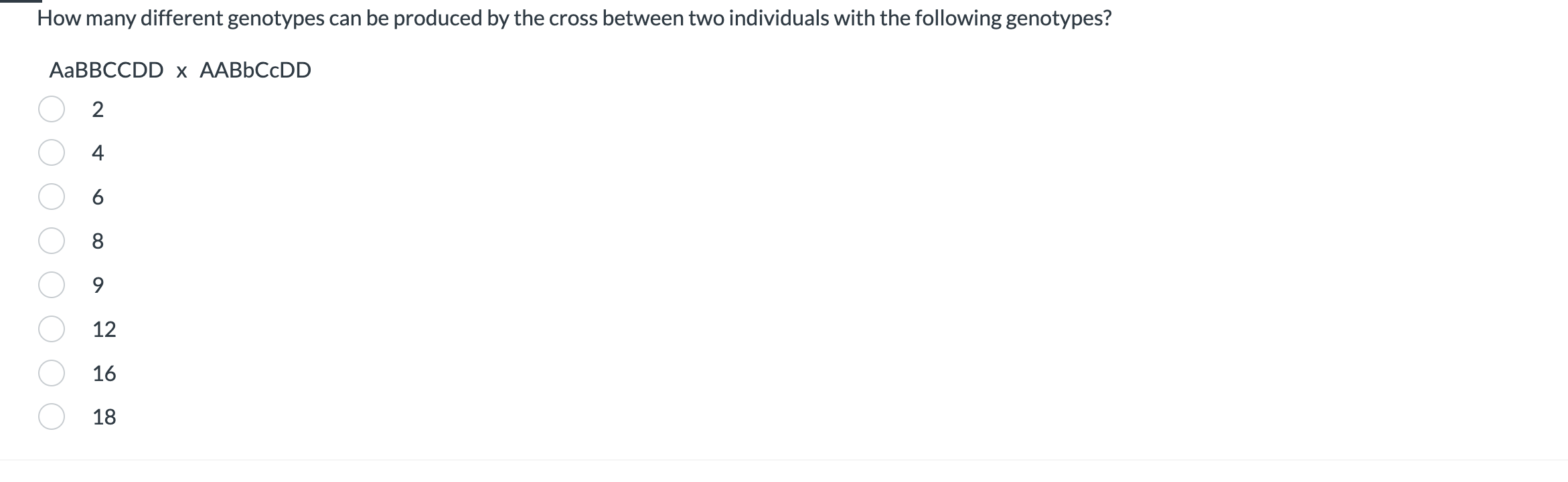 Solved How many different genotypes can be produced by the | Chegg.com