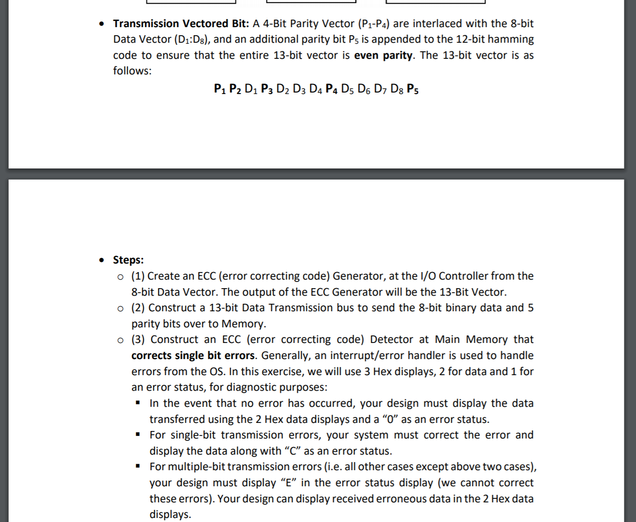 Transmission Vectored Bit: A 4-Bit Parity Vector | Chegg.com
