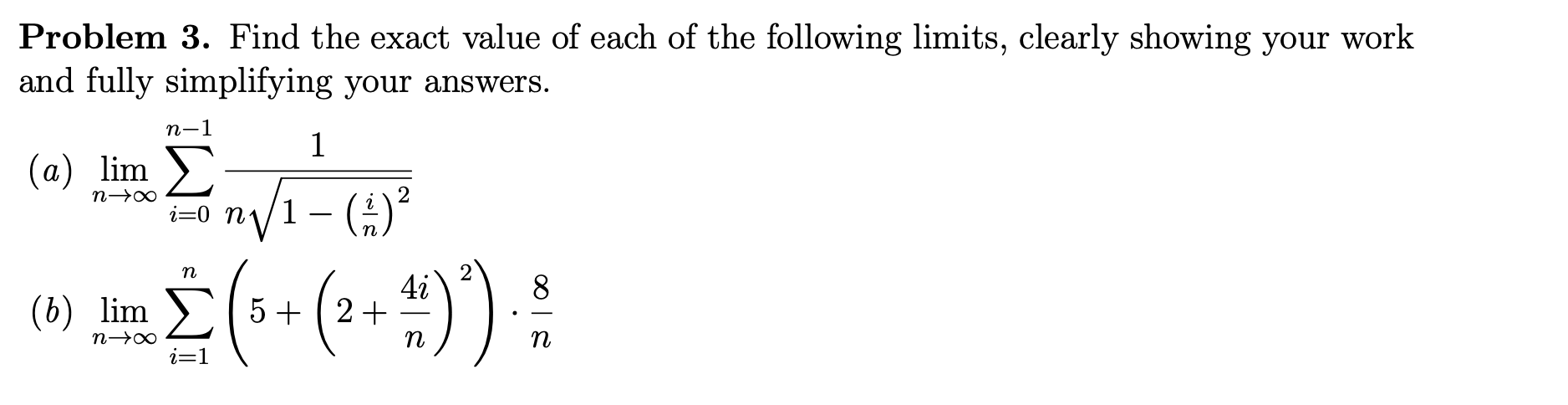 Solved Problem 3. ﻿Find the exact value of ﻿each of ﻿the | Chegg.com