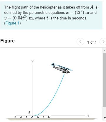 Solved The flight path of the helicopter as it takes | Chegg.com