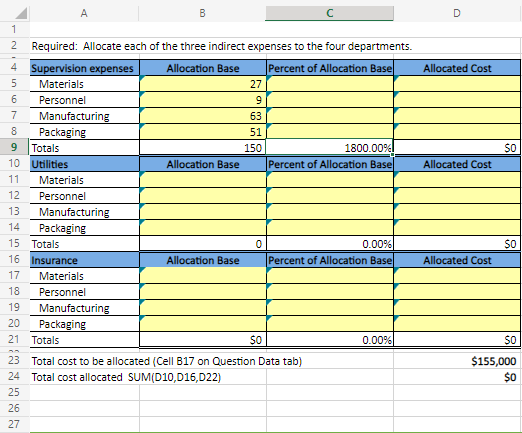 Solved PLS INCLUDE EXCEL FORMULASPLS INCLUDE EXCEL FORMULAS | Chegg.com Solved PLS INCLUDE EXCEL FORMULASPLS INCLUDE EXCEL FORMULAS | Chegg.com