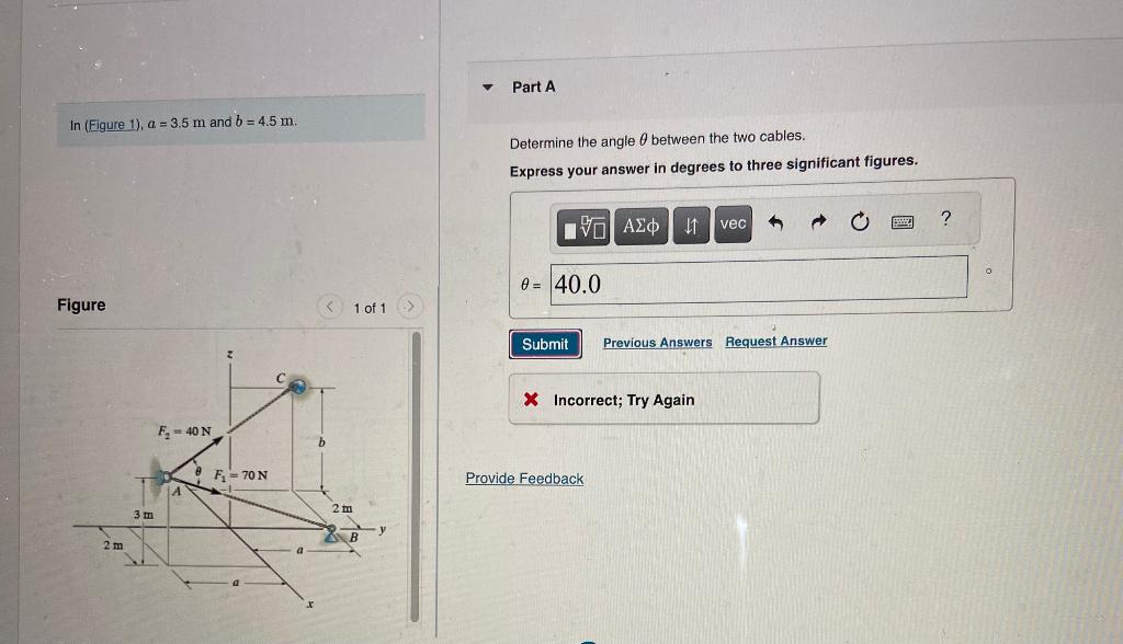 In (Figure 1), a=3.5 m and b=4.5 m. Determine the | Chegg.com