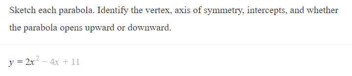 Solved Sketch each parabola. Identify the vertex, axis of | Chegg.com