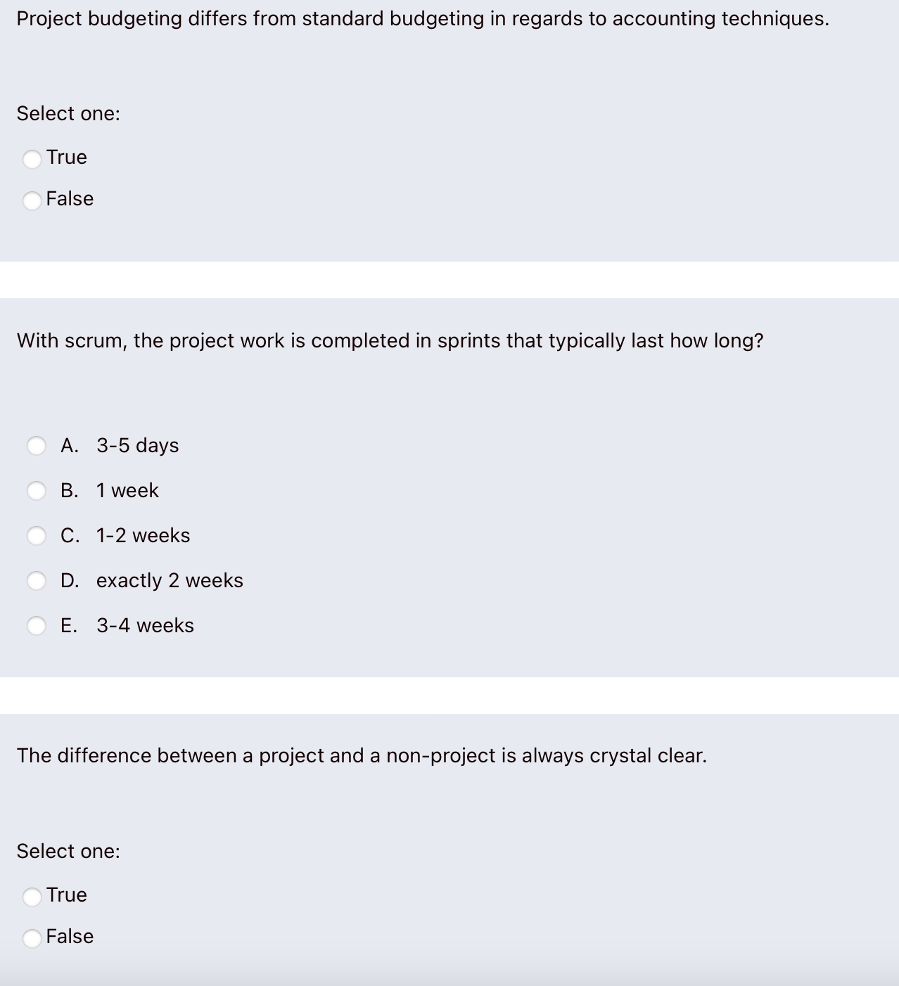 Solved Project budgeting differs from standard budgeting in | Chegg.com
