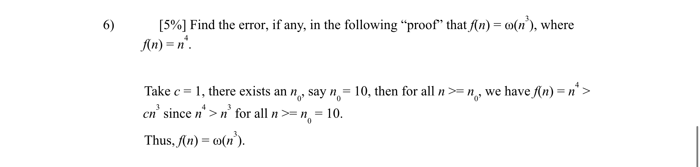 Solved 5% ﻿Find the error, if any, in the following "proof" | Chegg.com