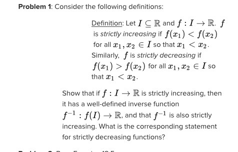 Solved Problem 1: Consider the following definitions: | Chegg.com