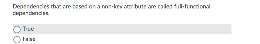 Solved Dependencies that are based on a non-key attribute | Chegg.com