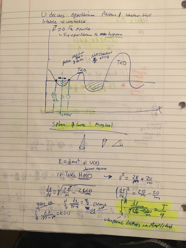 Consider an object of mass m constrained to only move | Chegg.com