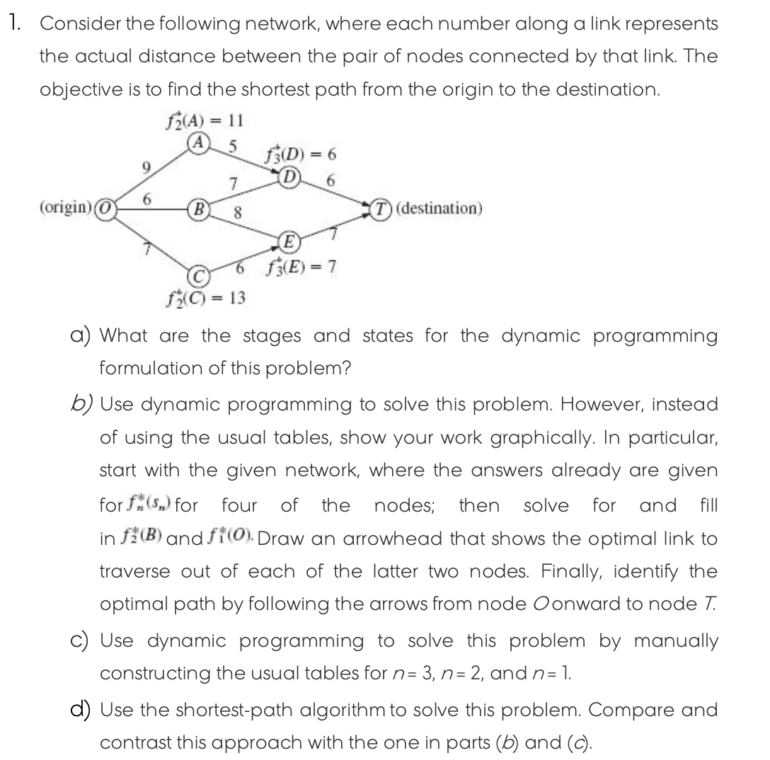 Solved Consider the following network, where each number | Chegg.com