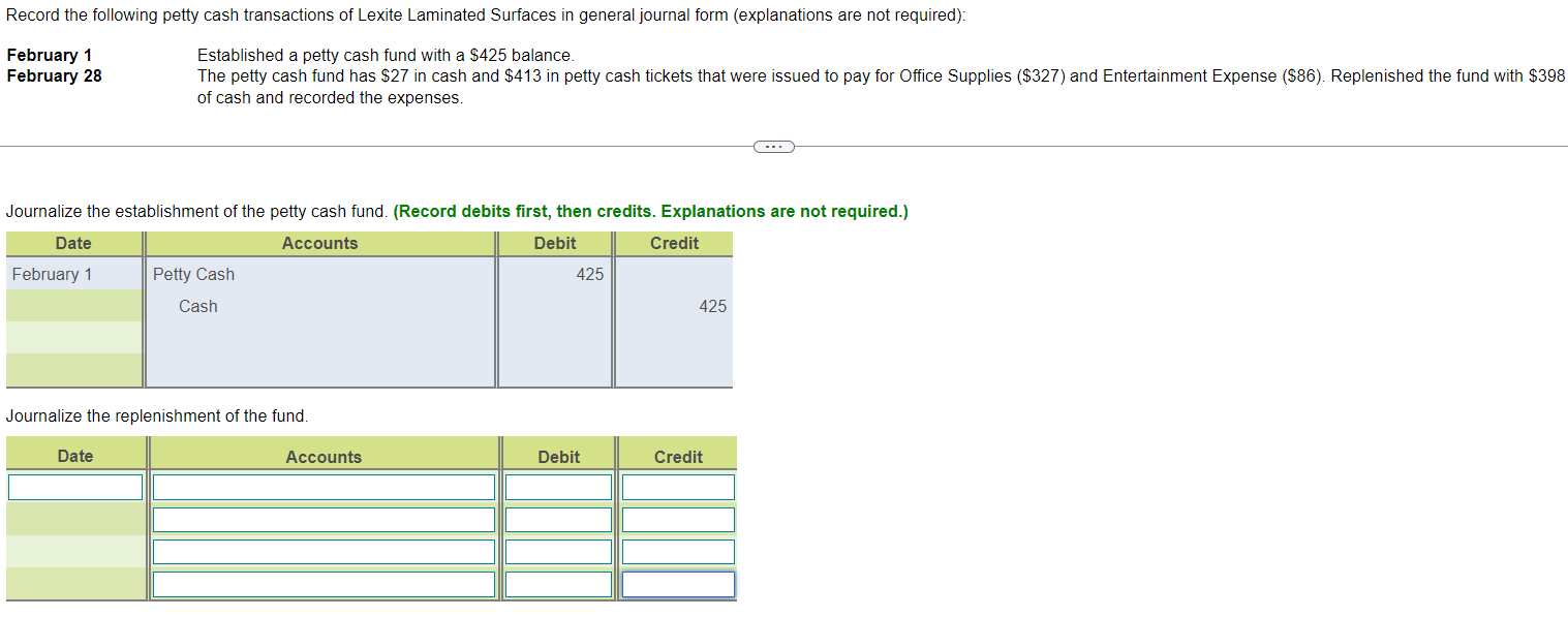 Solved Record the following petty cash transactions of | Chegg.com