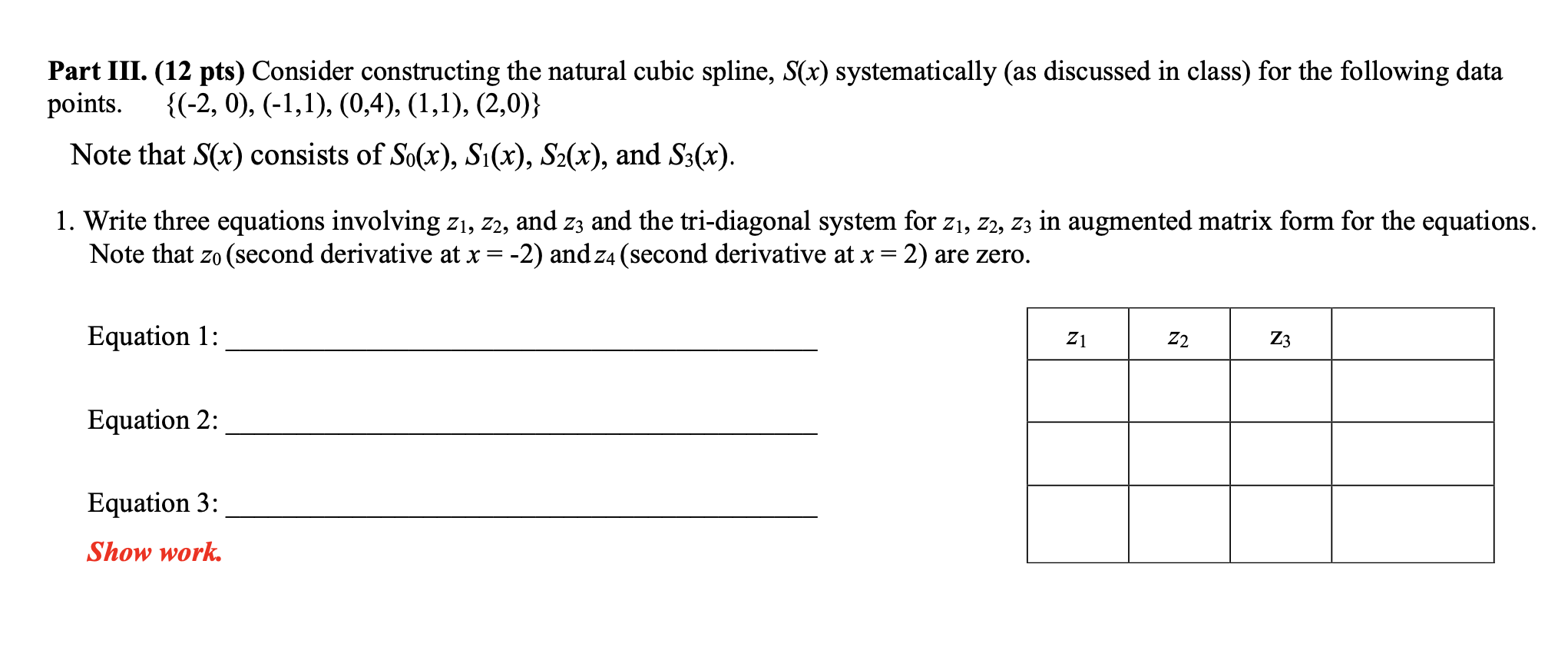 Part III. (12 pts) Consider constructing the natural | Chegg.com