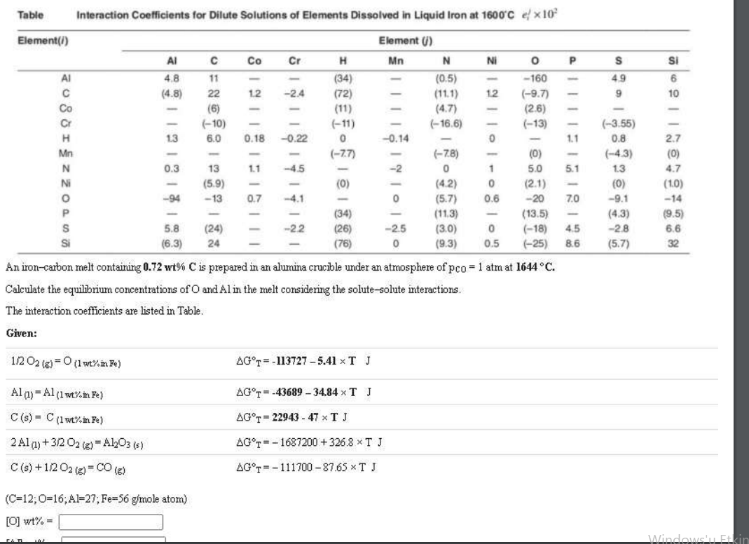 Solved An iron-carbon relt containing 0.72wt%C ﻿is prepared | Chegg.com
