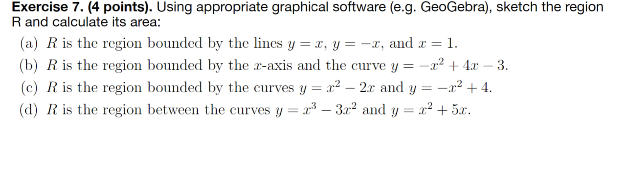 Exercise 7. (4 ﻿points). ﻿Using appropriate graphical | Chegg.com