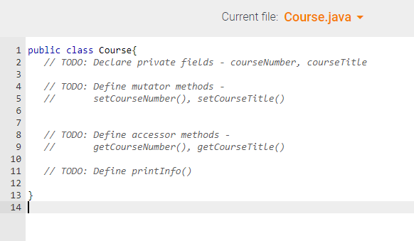 Solved Course Information Derived Classes Given Main 