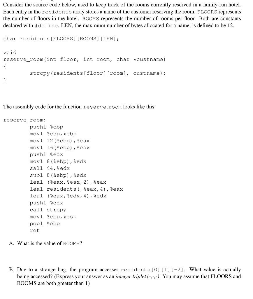 Consider the source code below, used to keep track of | Chegg.com