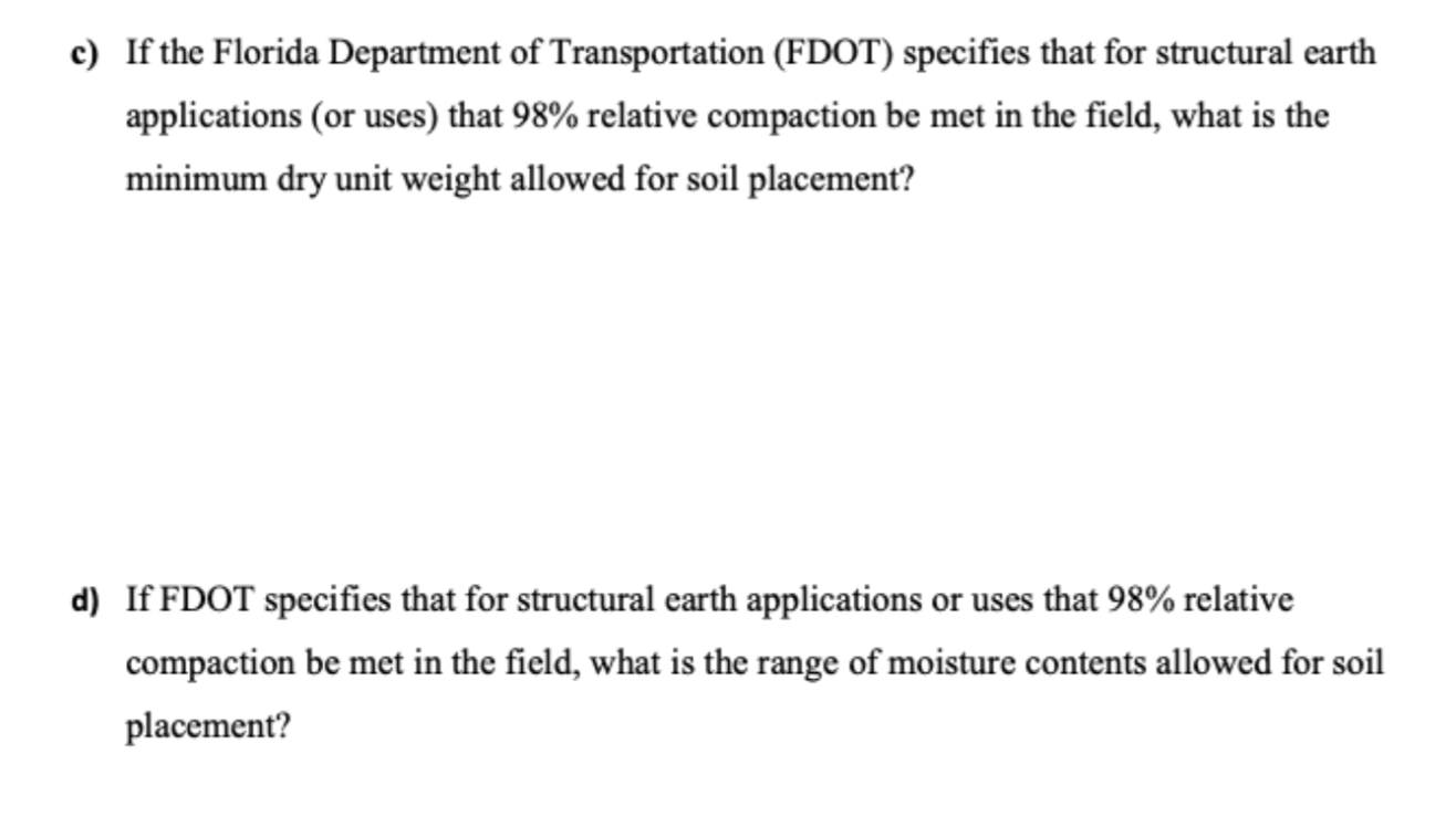 Solved 1. (20 Points) A modified Proctor test was performed | Chegg.com