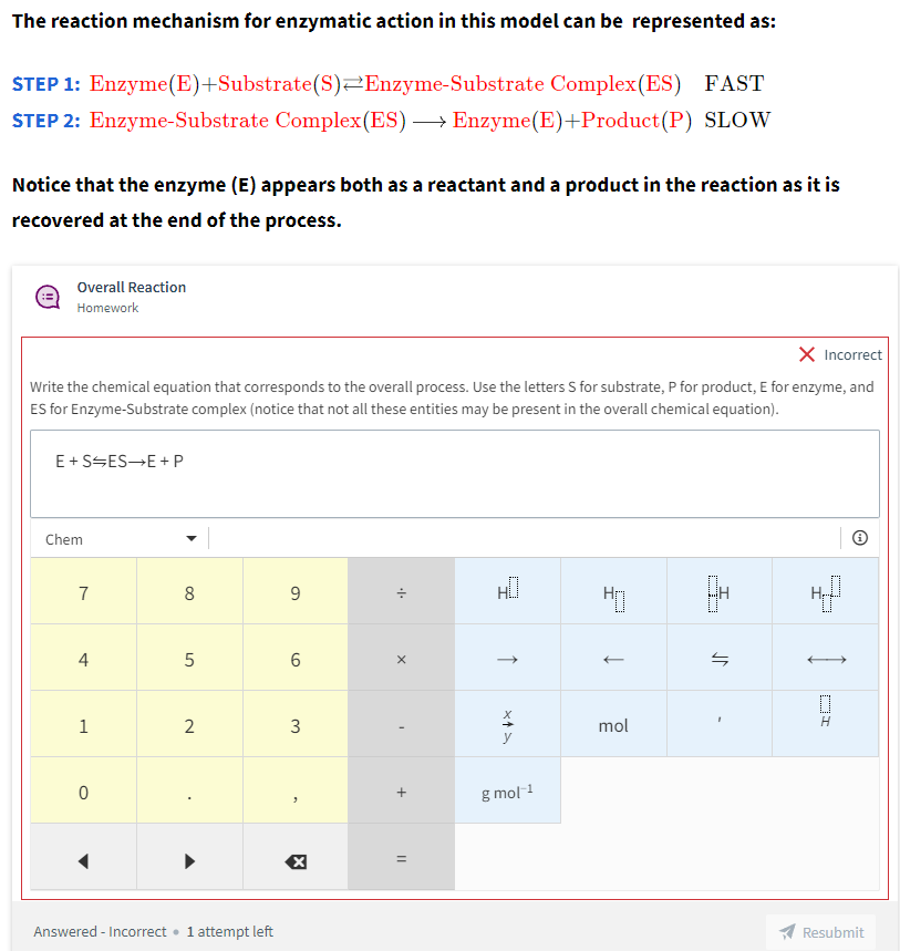 Solved The reaction mechanism for enzymatic action in this | Chegg.com