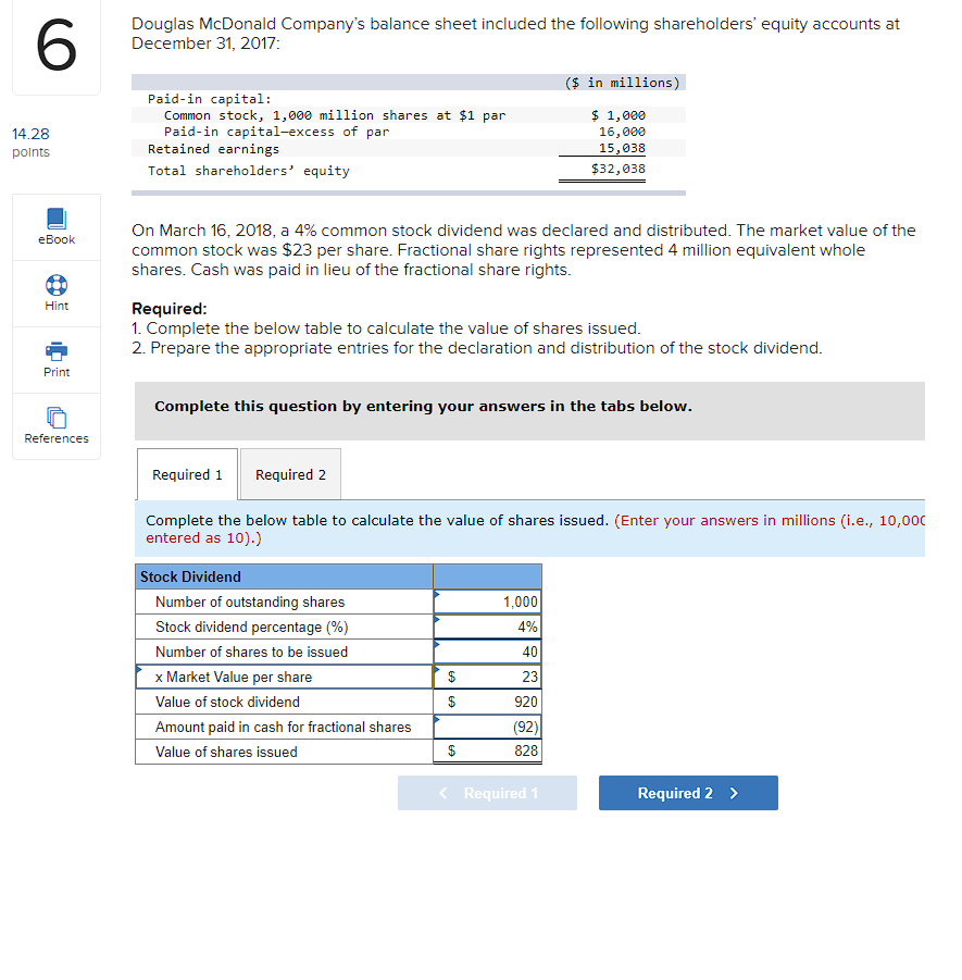 Douglas McDonald Company's balance sheet included the | Chegg.com