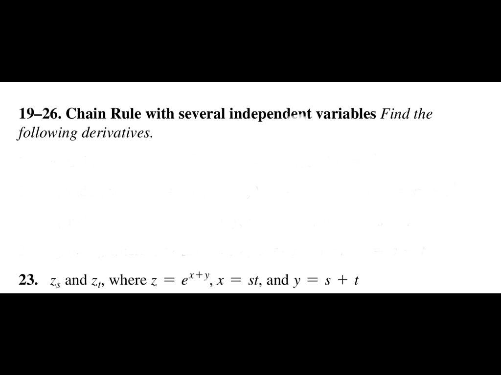 Solved 19-26. Chain Rule with several independent variables | Chegg.com