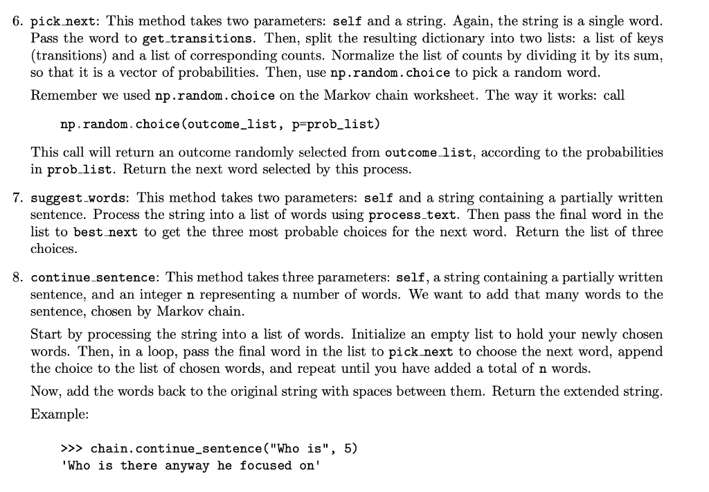 Solved Create a Python script called markov.py. Use the | Chegg.com