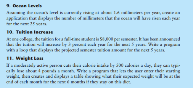 Solved 9. Ocean Levels Assuming the ocean's level is | Chegg.com