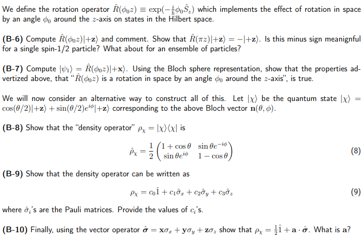 Solved Problem B. Constructing Pauli Matrices. The Hilbert | Chegg.com