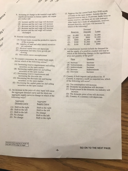 Solved Directions: Each of the questions or incomplete | Chegg.com