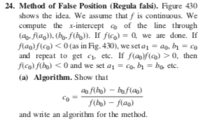 Solved 24. Method of False Position (Regula falsi). Figure | Chegg.com