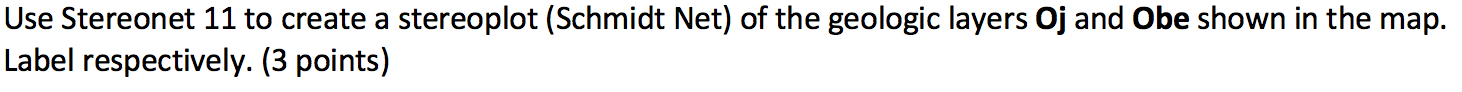 Jse Stereonet 11 to create a stereoplot (Schmidt Net) | Chegg.com