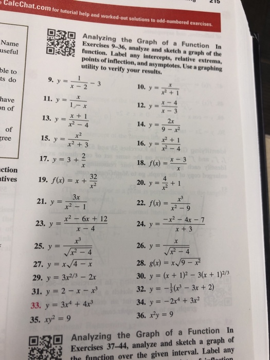 CalcChat.com for tutorial help and worked-out | Chegg.com