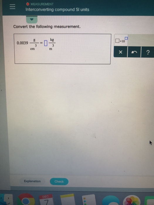 Solved MEASUREMENT = Interconverting compound SI units | Chegg.com Solved MEASUREMENT = Interconverting compound SI units | Chegg.com