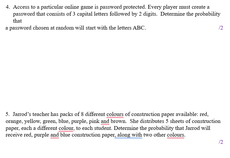 Solved 4. ﻿Access to a particular online game is password | Chegg.com
