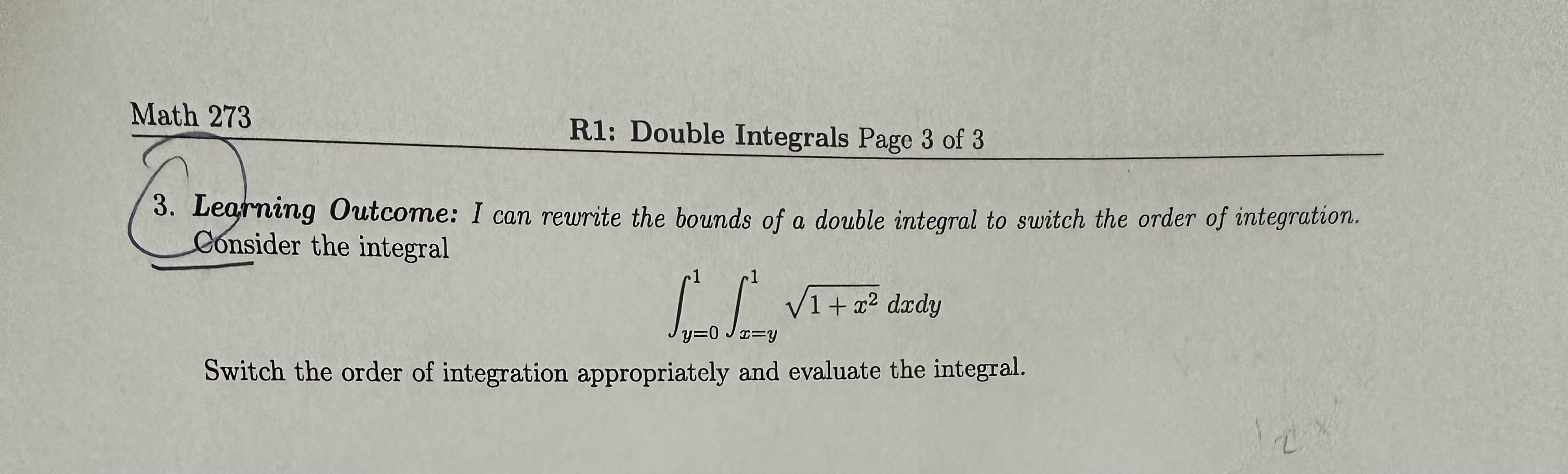 Solved 3. Learning Outcome: I can rewrite the bounds of a | Chegg.com