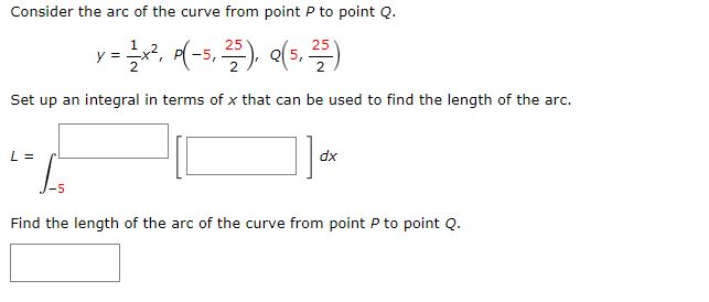 [Solved]: Consider the arc of the curve from point P to po