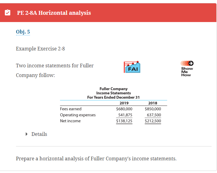 Solved Obj. 5Example Exercise 2-8Two income statements for | Chegg.com