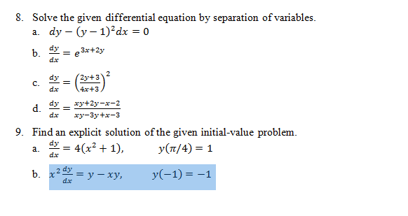 Solved State the order of the given ordinary differential | Chegg.com