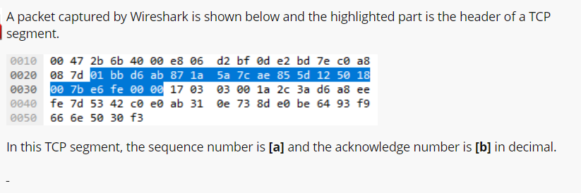 Solved A packet captured by Wireshark is shown below and the | Chegg.com