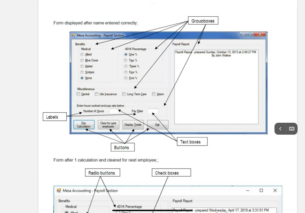 Solved Project # 2 Mesa University payroll | Chegg.com