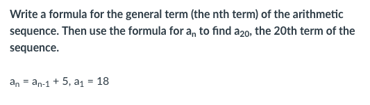 Solved Write a formula for the general term (the nth term) | Chegg.com