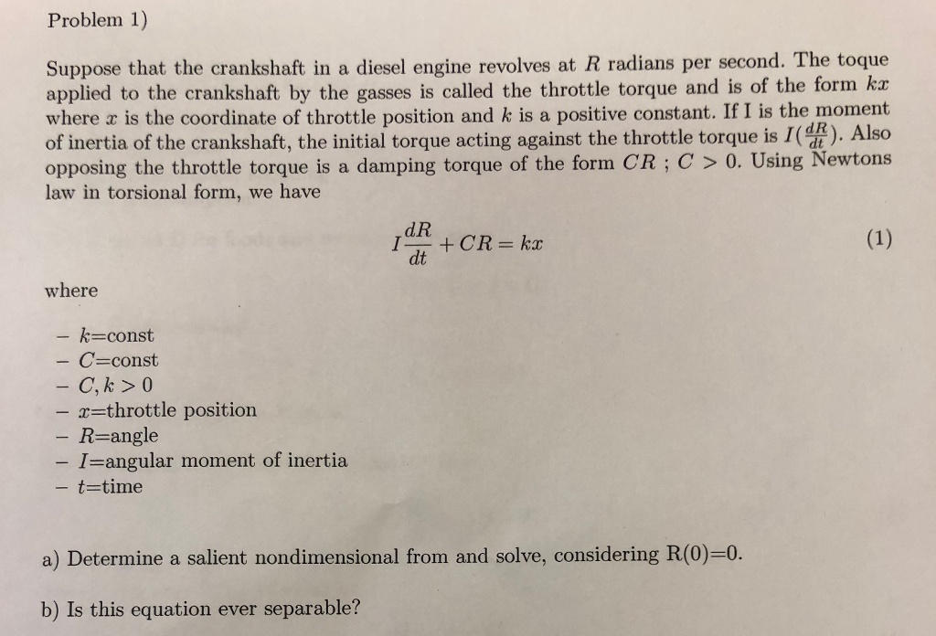 Solved 1A) Determine a salient non-dimensional form, and | Chegg.com