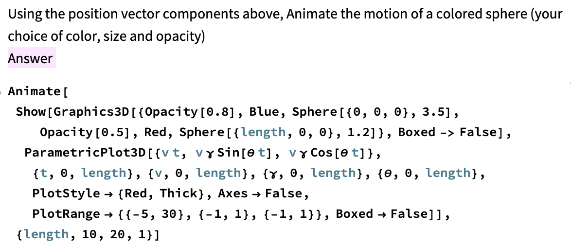 Using the position vector components above, Animate | Chegg.com
