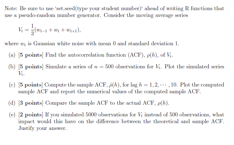 Solved Consider the moving average | Chegg.com