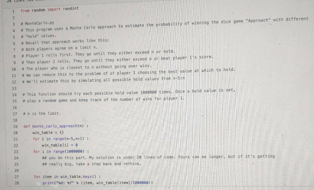 Solved \# Montecarlo.py \# This program uses a Monte Carlo | Chegg.com