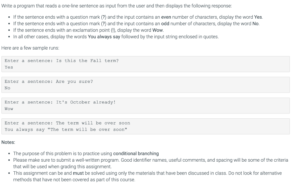 Solved Write a program that reads a one-line sentence as | Chegg.com