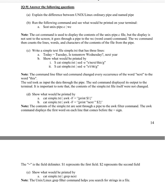 Solved (a) Explain the difference between UNIX/Linux | Chegg.com