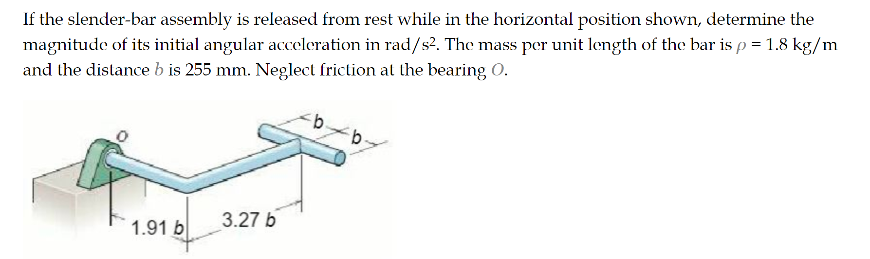 Solved If the slender-bar assembly is released from rest | Chegg.com
